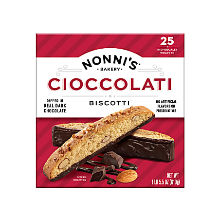 Nonnis Cioccolati Biscotti Cookie Box Box Of 25 Biscotti - Office Depot