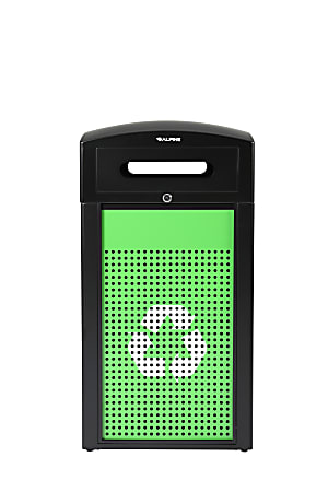Alpine Industries Steel IndoorOutdoor Trash Can 40 Gallons Green 471 40 ...