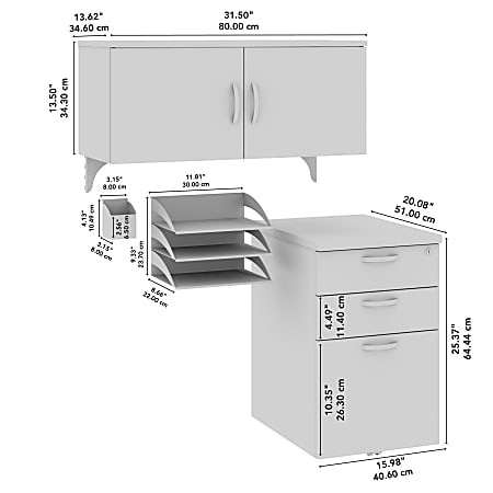 Bush Business Furniture Office in an Hour Cubicle Storage Hutch with ...