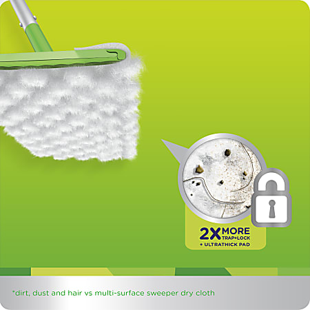 Swiffer Sweeper Heavy Duty Microfiber Dry Sweeping Cloths White Pack Of ...