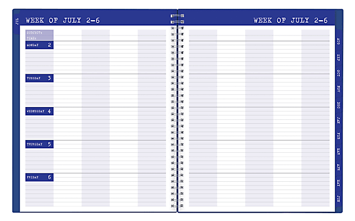 Blue Sky Teacher WeeklyMonthly Academic Planner 8 12 x 11 50percent ...
