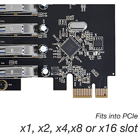 SIIG USB 3.0 7 Port Ext PCIe Host Adapter PCI Express 2.0 x1 Plug in ...