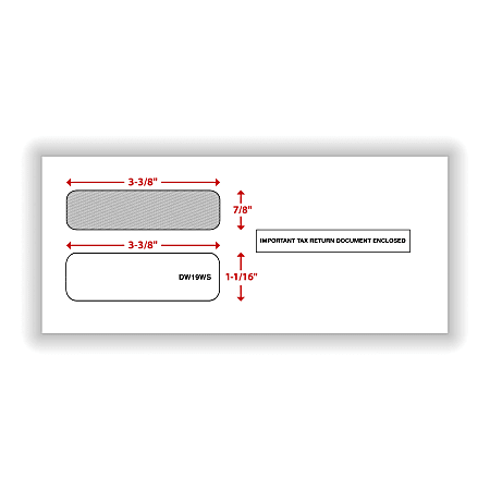 ComplyRight Double Window Envelopes For 3 Up 1099 Tax Forms 3 78 x 8 38 ...