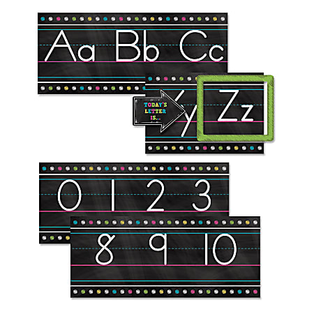 Teacher Created Resources Chalkboard Brights Alphabet Line Bulletin ...