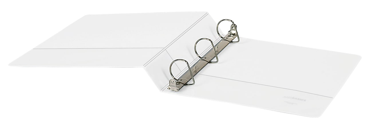 Just Basics Basic View 3 Ring Binder 1 12 D Rings White - Office Depot