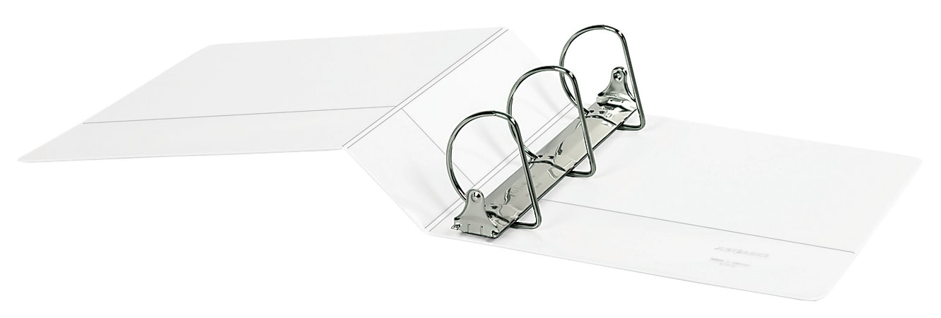 Just Basics View 3 Ring Binder 3 D Rings White - Office Depot