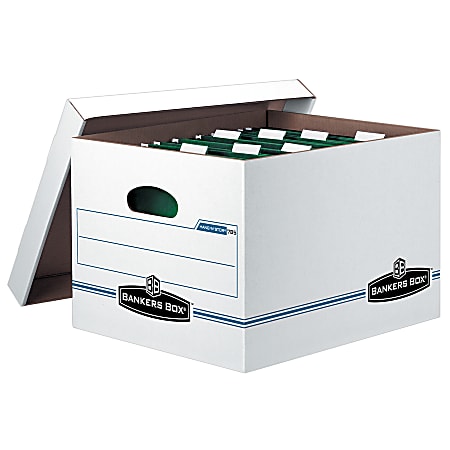 Bankers Box HangNStor Standard Duty Storage Box With Lift Off Lid ...