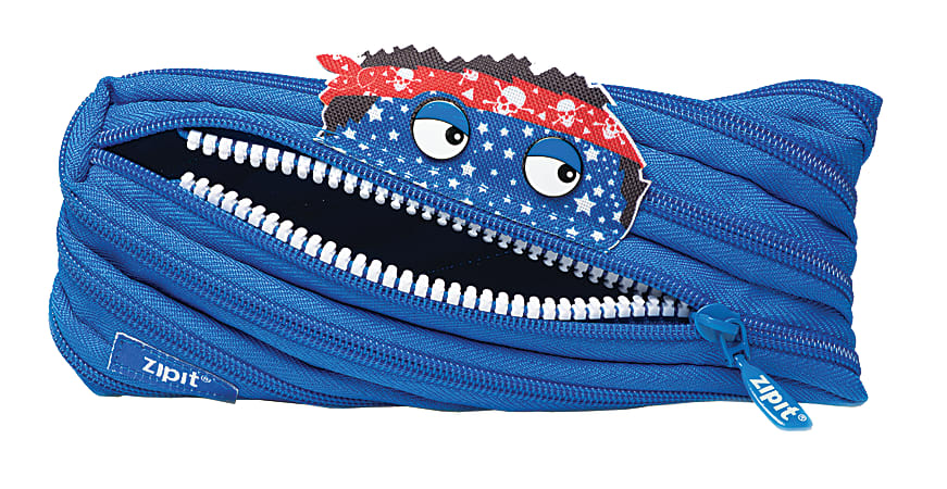 ZIPIT Talking Monster Pouch 34 H x 8 610 W x 3 12 D Blue - Office Depot