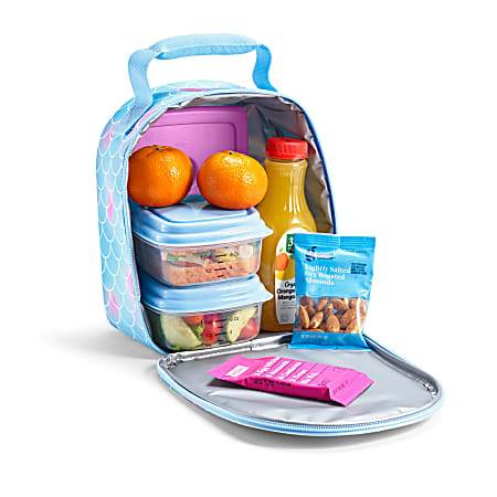 Fit Fresh Mermaid Kit Lunch Bag 9 14 H x 4 14 W x 7 34 D PinkBlue ...
