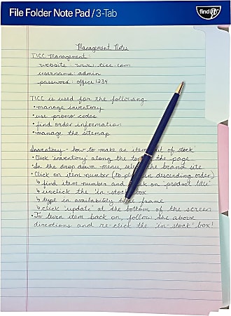 IdeaStream Find It File Folder Notepad Letter Size Rainbow Pack Of 12 ...