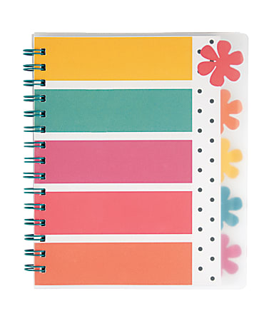 Office Depot Brand Die Cut Divider Notebook 6 x 8 College Ruled 200 ...