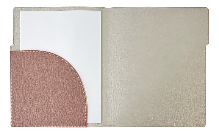 TUL Vegan Leather File Folder With Pocket Letter Size Mauve - Office Depot