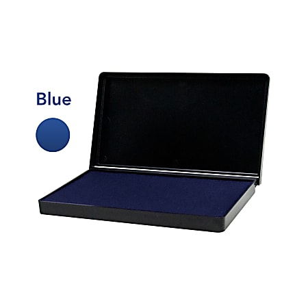 Extra Large Rubber Stamp Pad 4 38 x 7 38 Blue Ink - Office Depot