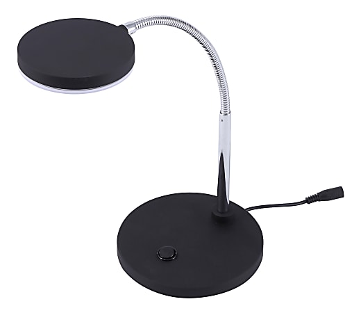 Bostitch Metal Gooseneck LED Desk Lamp 9 716 H Black - Office Depot
