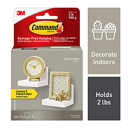 Command Display Ledge 3 H x 4 W x 3 12 D Quartz - Office Depot