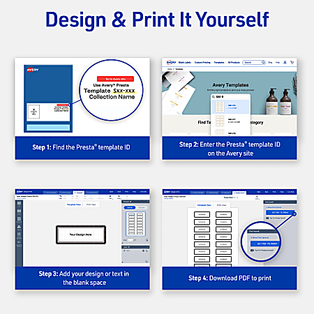 Avery Adhesive Name Badges S00 EY8 PRFNB10 Rectangle 2 13 x 3 38 Matte ...