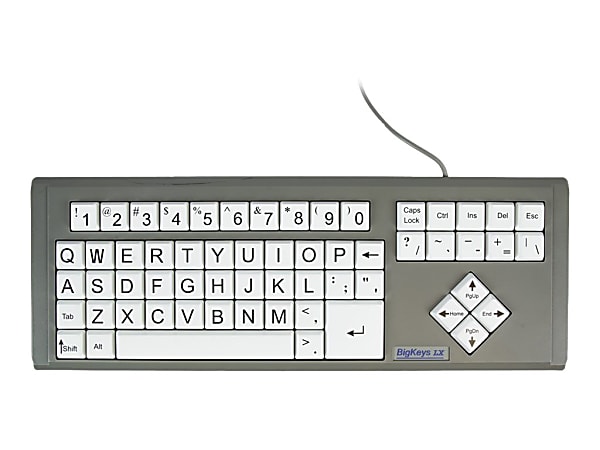 AbleNet BigKeys LX - Keyboard - USB - QWERTY - white