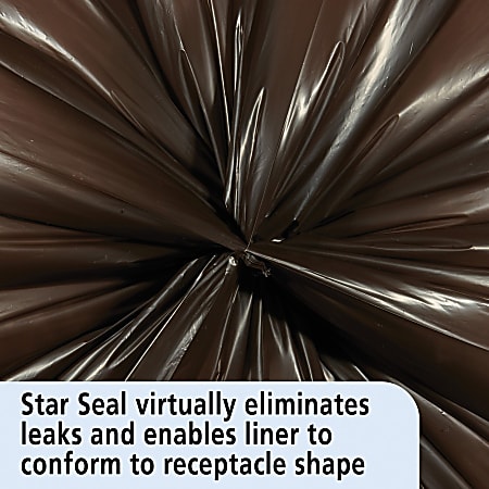 SKILCRAFT Heavy Duty Dark Brown Trash Bags 33 Gallons Box Of 125 ...