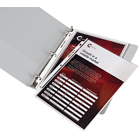 Office Depot Brand Standard Weight Sheet Protectors 8 12 x 11 Clear ...