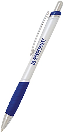 Custom Promotional Pierced Chrome Clip Gel Pen - Office Depot