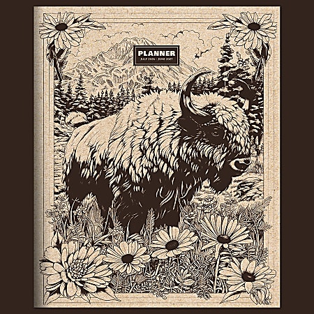 2026 2027 TF Publishing Wild Bison Large Monthly Planner 11 x 9 July ...