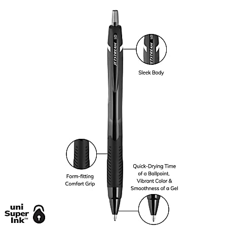 uni ball Jetstream Elements Retractable Ballpoint Pens Medium Point 1.0 ...