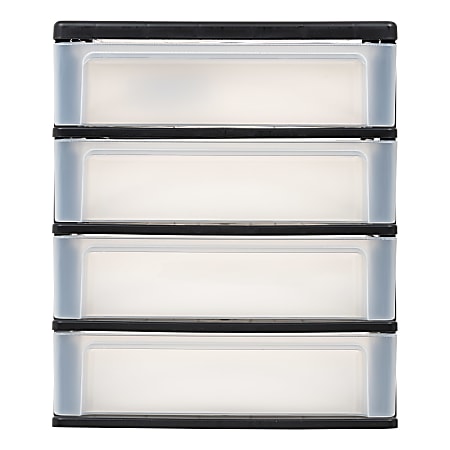 Iris Desktop Drawer Unit 4 Drawers Black - Office Depot