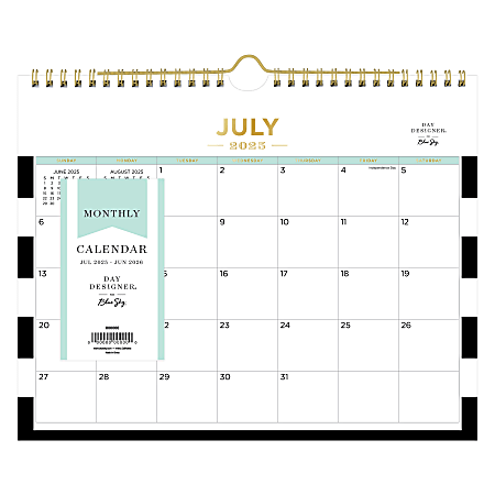 2025 2026 Day Designer Monthly Academic Wall Calendar 11 x 8 34 Rugby ...