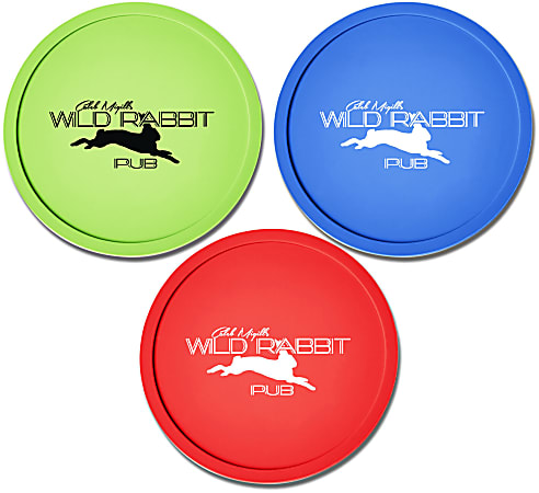 Custom Silicone Coasters 3 78 x 3 78 Set Of 125 Coasters - Office Depot