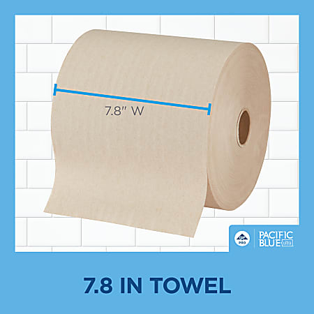 Pacific Blue Ultra Paper Towel Rolls 1 Ply 100percent Recycled Fiber ...