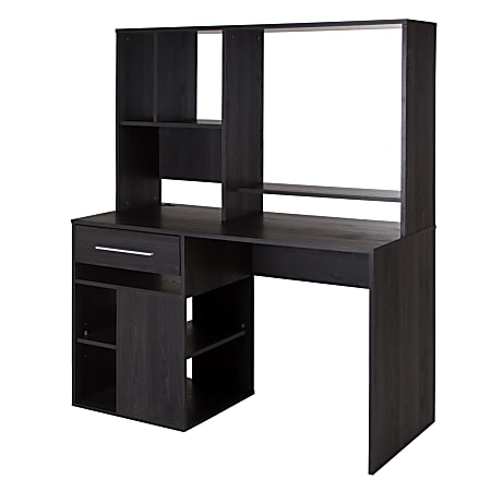 South Shore Annexe 48 W Computer Desk With Hutch Gray Oak - Office Depot