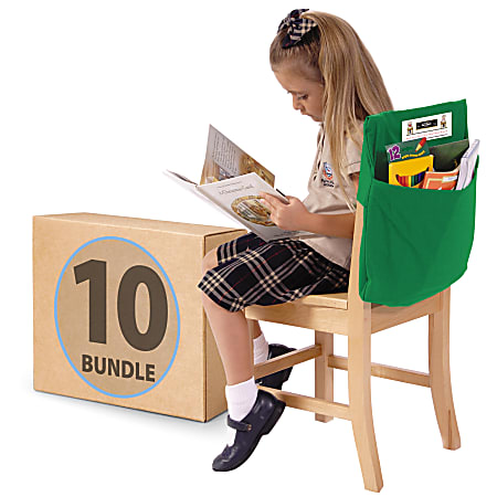 Victor Seat Sack Chair Pockets 17 x 12 Green Bundle Of 10 Pockets ...
