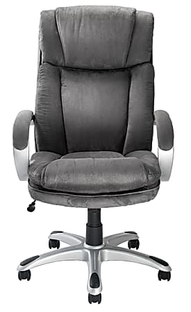 Realspace MBMC400 Microfiber Managerial Chair Gray - Office Depot