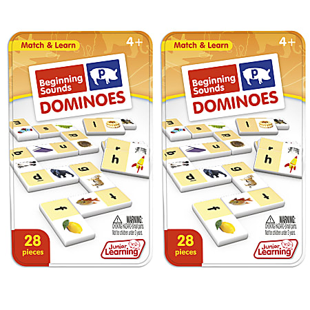 Junior Learning Beginning Sounds Domino Sets Pack Of 2 Sets - ODP ...
