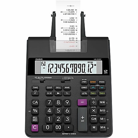 Casio HR 200RC Compact Printing Calculator - Office Depot
