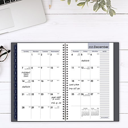 2025 AT A GLANCE DayMinder WeeklyMonthly Planner 5 x 8 Gray January To ...