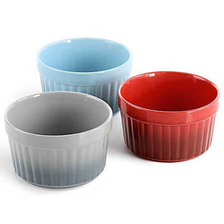 Crock Pot Thornburg 6 Piece Round Stoneware Ramekin Set 12 Oz Assorted ...