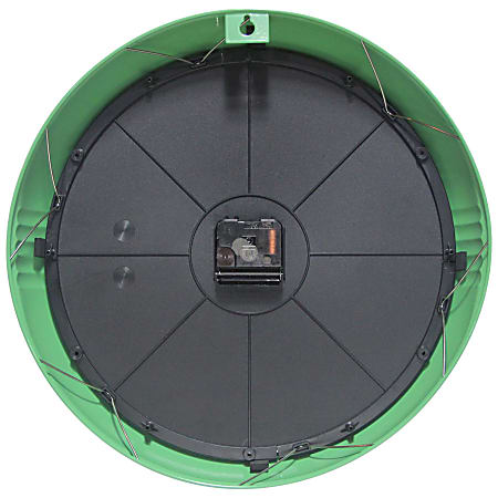 Infinity Instruments Round Retro Wall Clock 15 Green - Office Depot