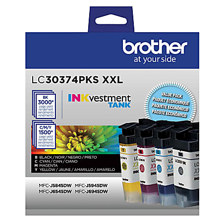 Brother LC3037 Genuine Black Cyan Magenta Yellow High Yield Multi Pack ...