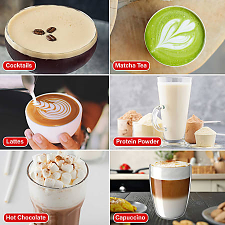 Brentwood Battery Operated Electric Milk Frother Drink Mixer with ...