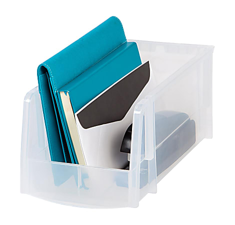 Office Depot Brand Mini Plastic Stacking Bin Small Size 5 x 5 12 Clear ...
