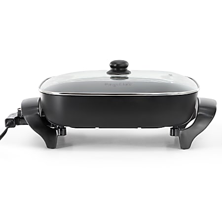 MegaChef Electric Fry Pan With Non Stick Coating 3 38 H x 12 38 W x 15 ...