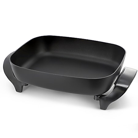 MegaChef Electric Fry Pan With Non Stick Coating 3 38 H x 12 38 W x 15 ...