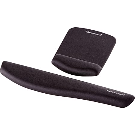 Fellowes PlushTouch Mouse Pad With Wrist Rest Black - Office Depot
