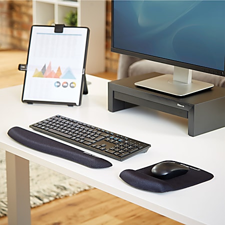 Fellowes PlushTouch Keyboard Wrist Rest Black - Office Depot