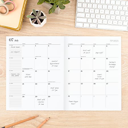 2024 2025 Cambridge WorkStyle Monthly Academic Planner 8 12 x 11 Mellow ...