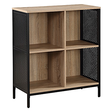 Office Star Ace 34 H 4 Cube Storage Bookcase River Oak Office Depot