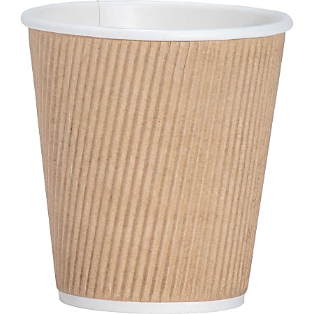 Genuine Joe Ripple Hot Cups 10 Oz Brown Pack Of 25 - Office Depot