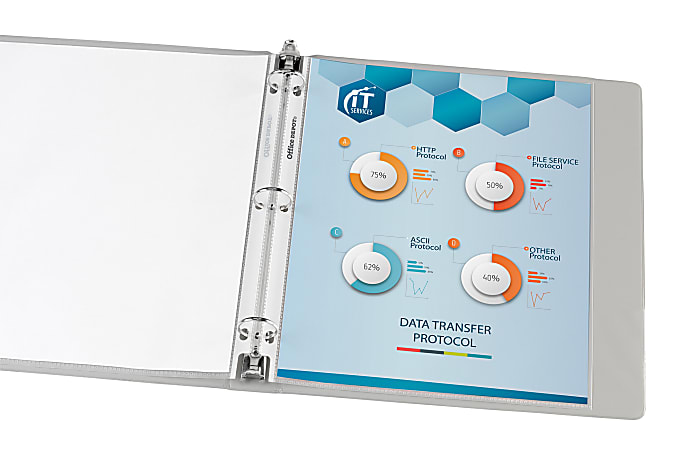 Office Depot Brand Heavyweight Sheet Protectors 8 12 x 11 Non Glare Box ...