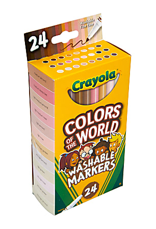 Crayola Colors of the World Fine Line Markers Assorted Barrels Assorted ...